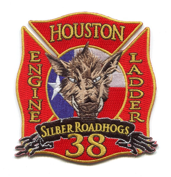 Houston Fire Department Station 38 Patch Texas TX v3 – 911Patches.com