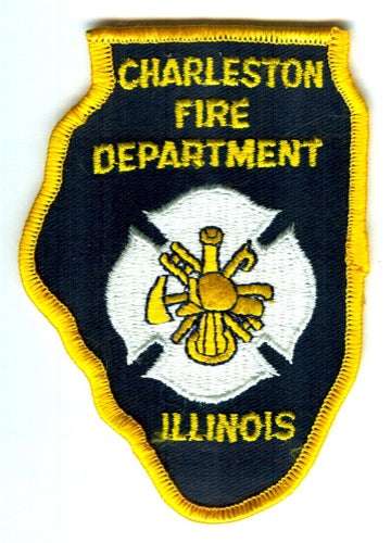 Charleston Fire Department Patch Illinois IL v2 State Shape ...