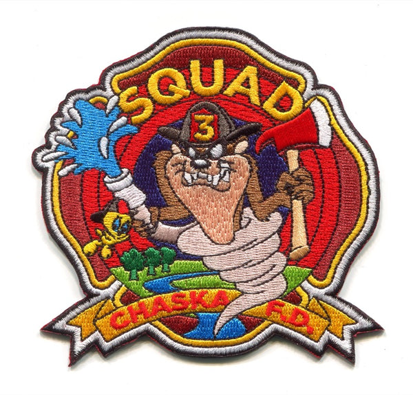 Chaska Fire Department Squad 3 Patch Minnesota MN Taz Looney Tunes ...