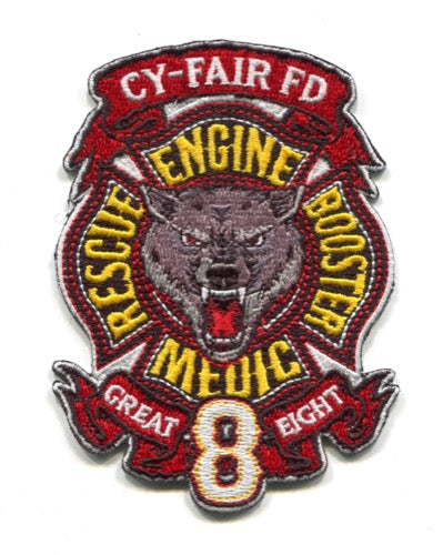 Cy-Fair Fire Department Station 8 Patch Texas TX – 911Patches.com