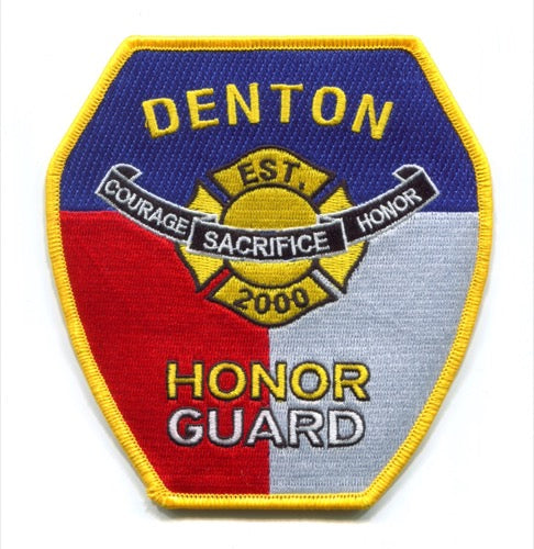 Denton Fire Department Honor Guard Patch Texas TX – 911Patches.com