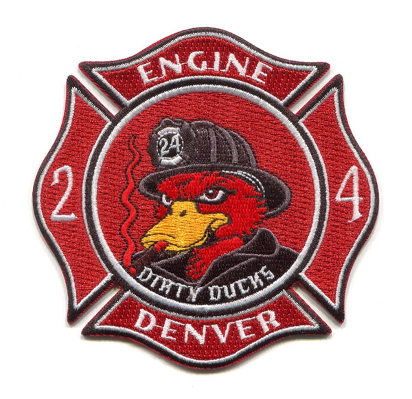 Denver Fire Department Station 24 Patch Colorado CO Red Engine Dirty D ...
