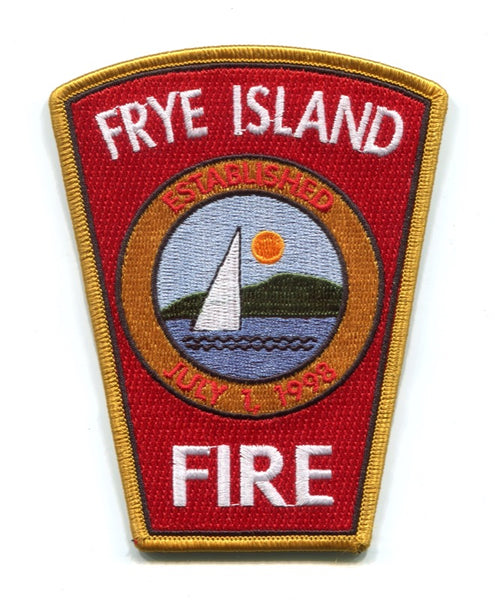 Frye Island Fire Department Patch Maine ME – 911Patches.com