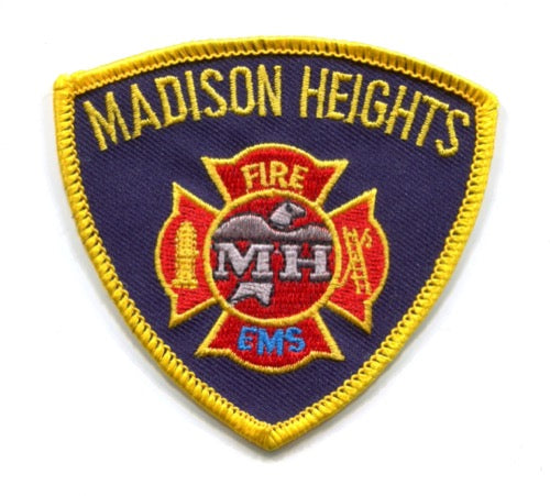 Madison Heights Fire EMS Department Patch Michigan MI v2 Small Hat Siz ...