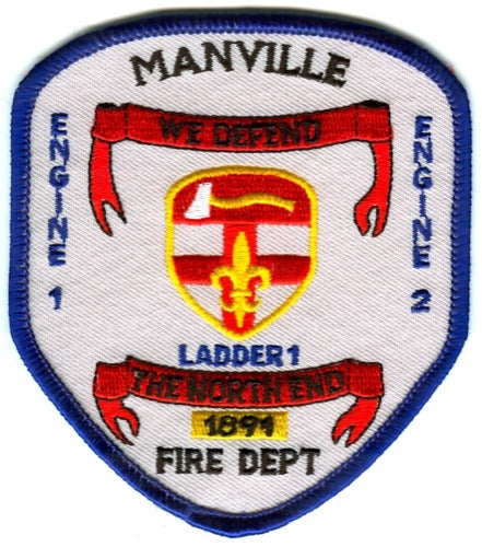 Manville Fire Department Engine 1 2 Ladder 1 Patch Rhode Island RI ...