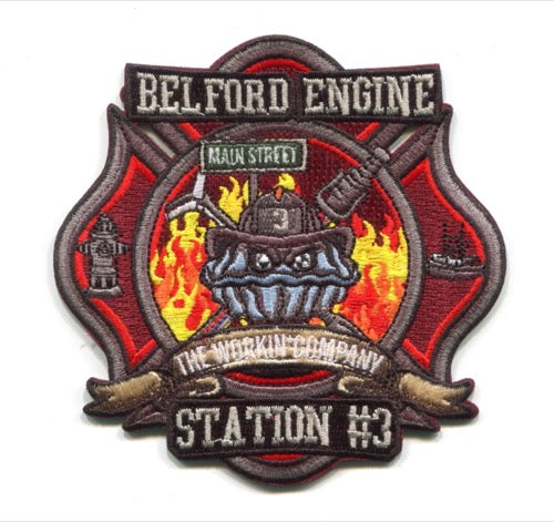 Middletown Township Fire Station 3 Belford Engine Company Patch New Je ...