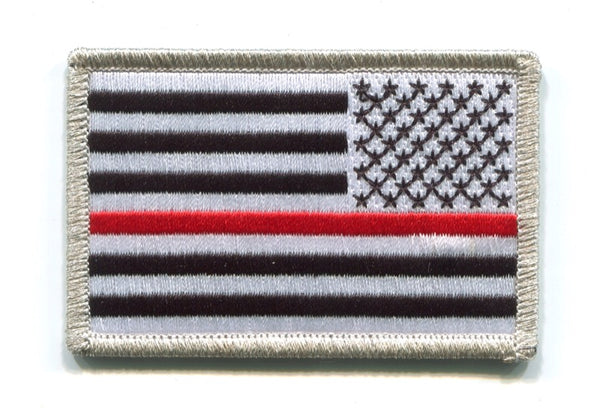 USA American Flag Patch 2" x 3" Reversed Thin Red Line Fire EMS ...