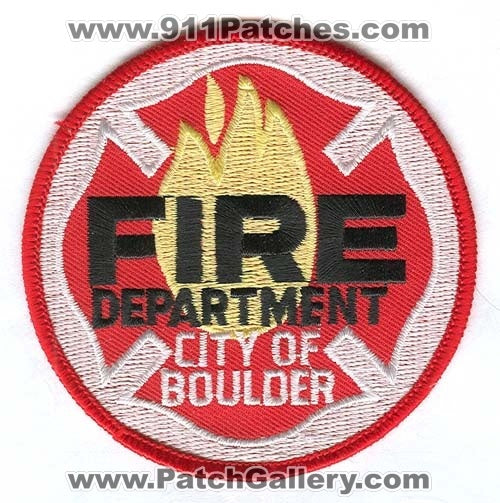 Boulder Fire Department Patch Colorado CO v2 – 911Patches.com