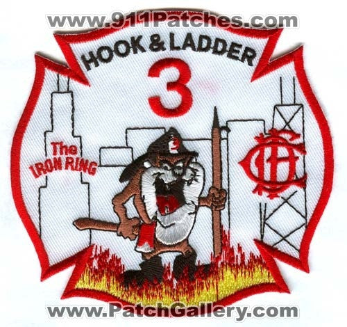 Chicago Fire Department Hook and Ladder 3 Patch Illinois IL ...