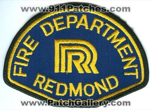 Redmond Fire Department Patch Washington WA Old Style Blue Yellow ...