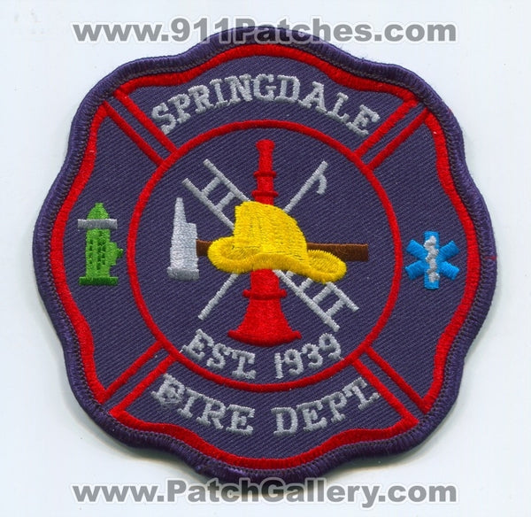 Springdale Fire Department Patch Ohio OH v2 USED – 911Patches.com