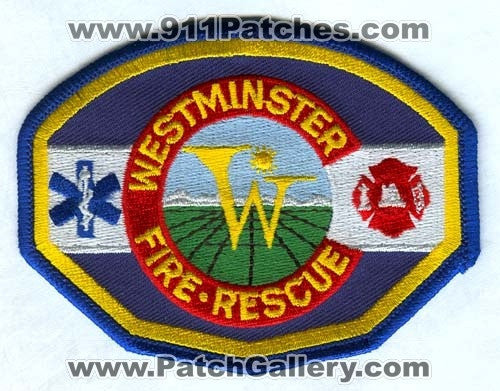Westminster Fire Rescue Department Patch Colorado CO O/S – 911Patches.com